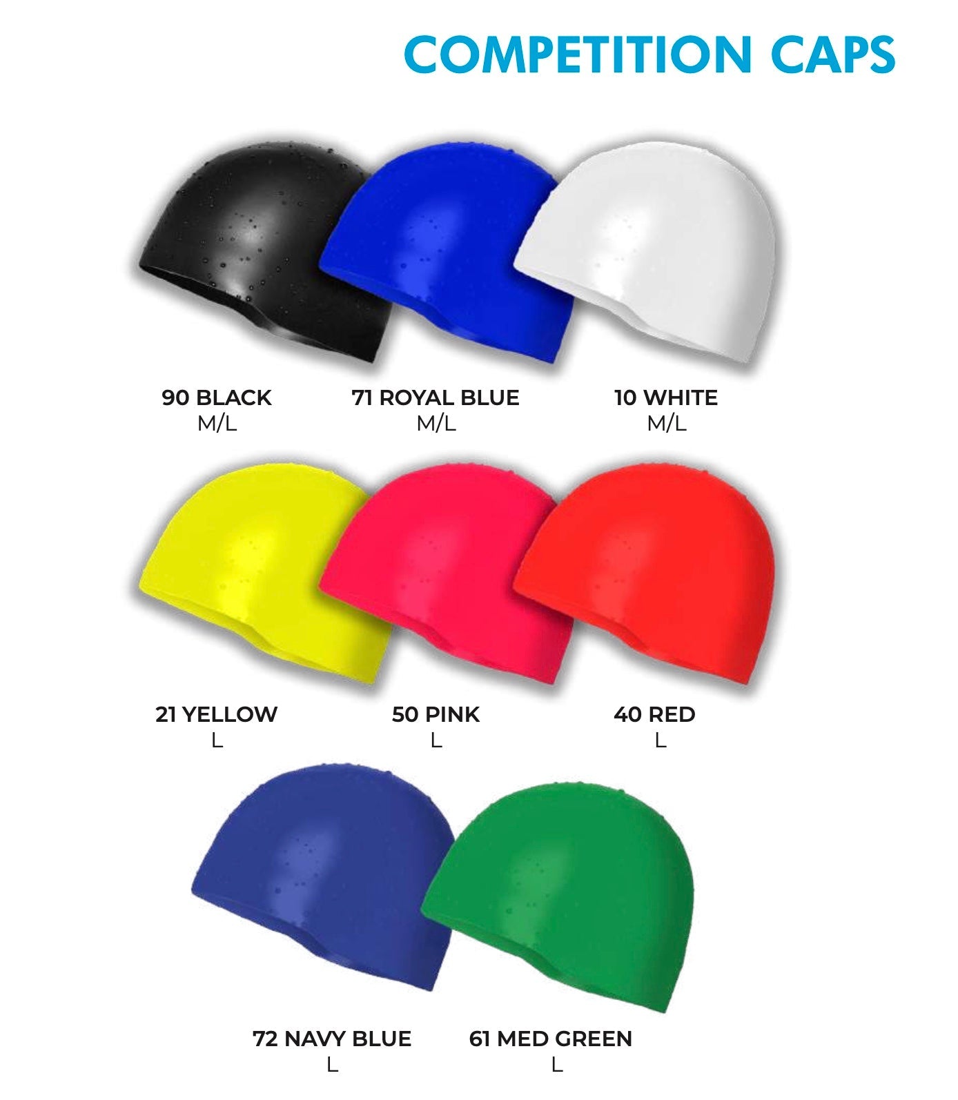 Adult / Childs Customised Silicone Race Competition Dome Swim Caps ...